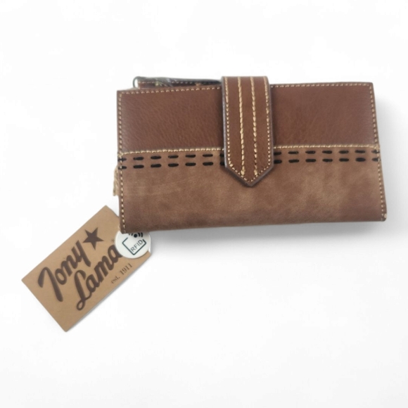 Tony Lama | Bags | Nwt Tony Lama Western Double Stitch Bifold Rifd ...